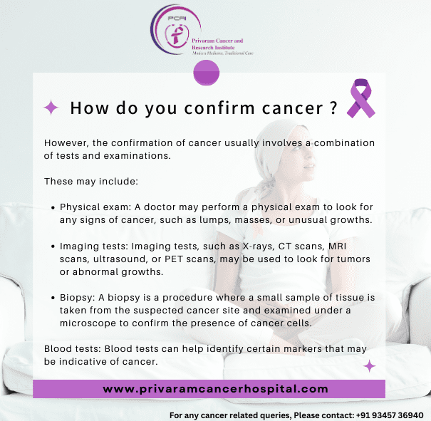 How do you confirm cancer ? - Privaram Cancer and Research Institute